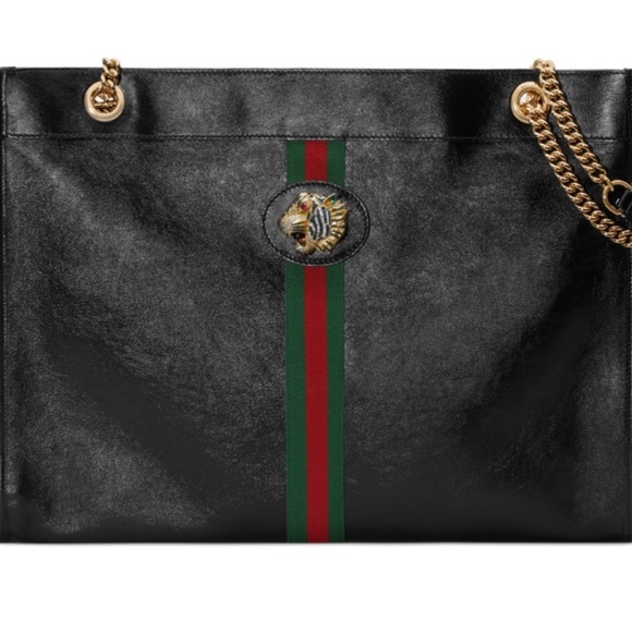 Gucci | Bags | Gucci Rajah Large Tote In Black | Poshmark